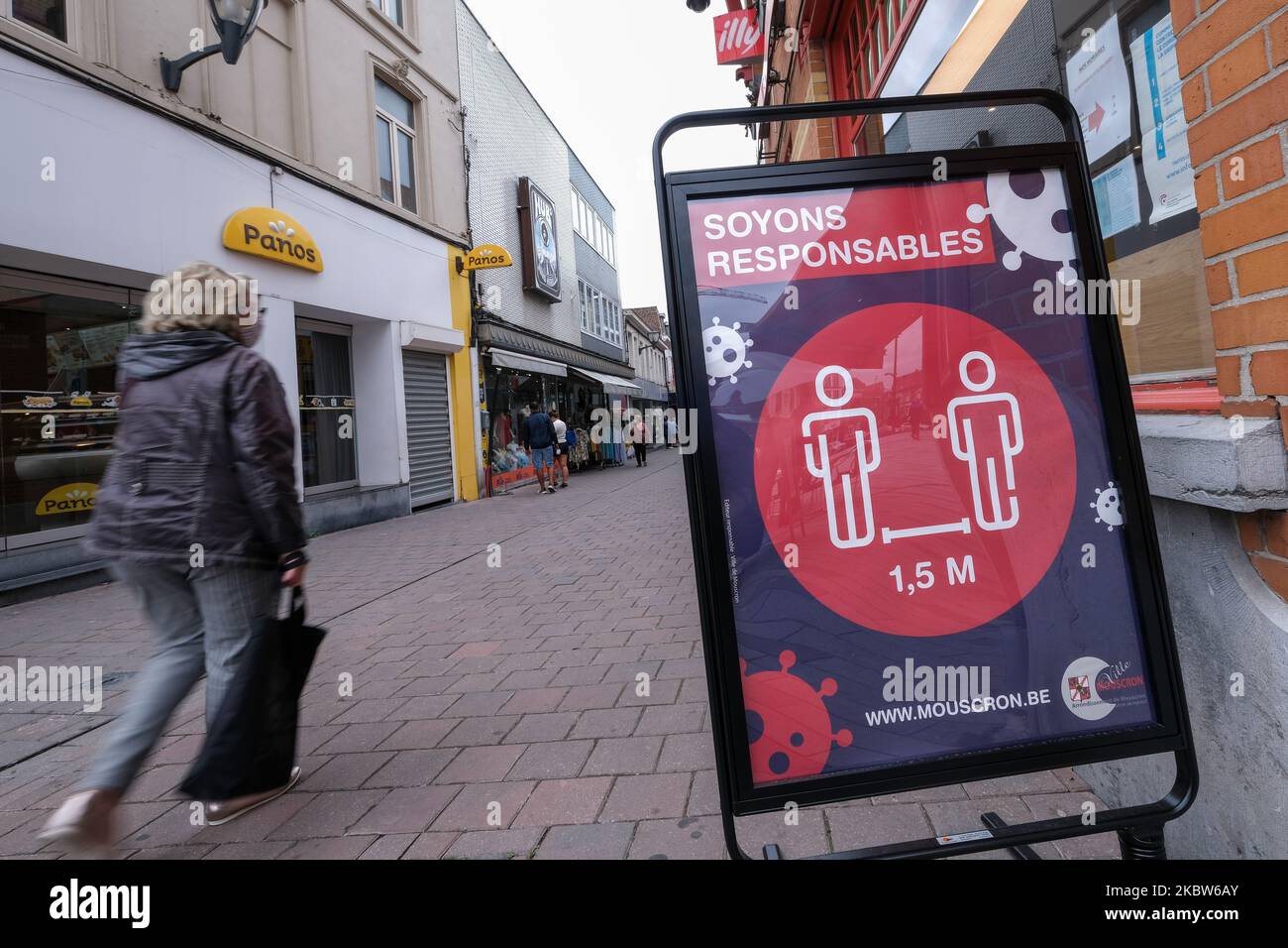 Daily Life in Mouscron, Belgium on July 25, 2020. Reinforcement of ...