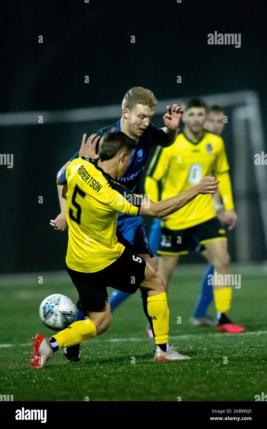 Andrew Robertson (5) of the NWS Spirit FC seen trying control the ball ...