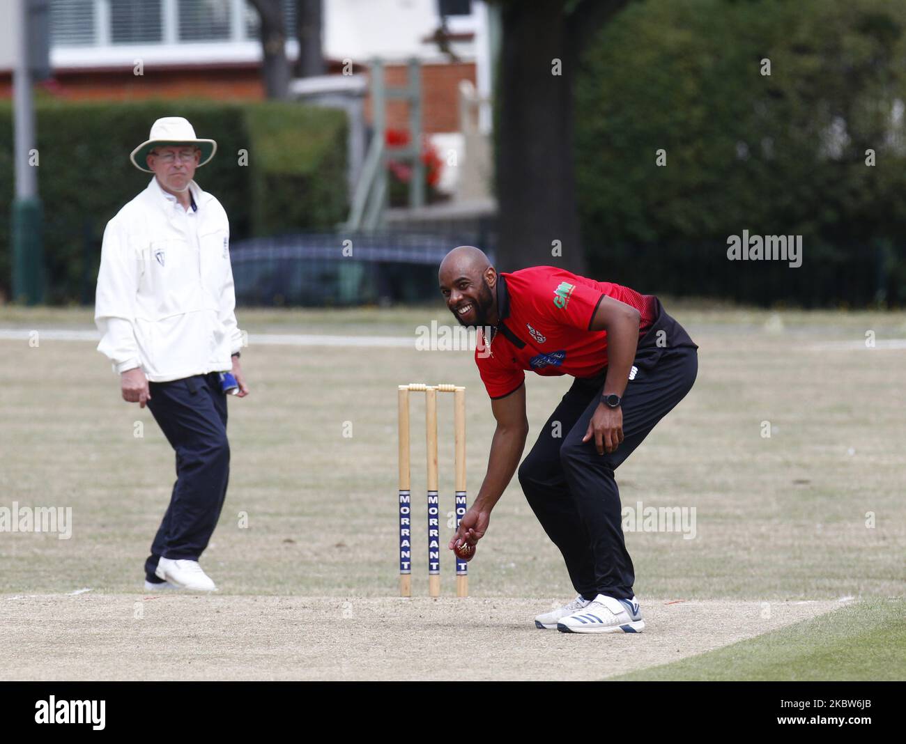 Merv Westfield of Hornchurch CC during Shepherd Neame Essex Cricket ...