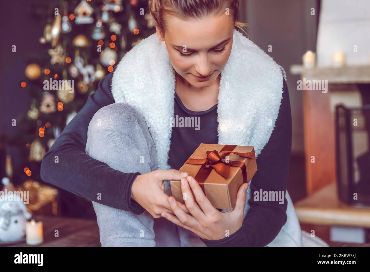 Christmas Eve at Home Stock Photo - Alamy