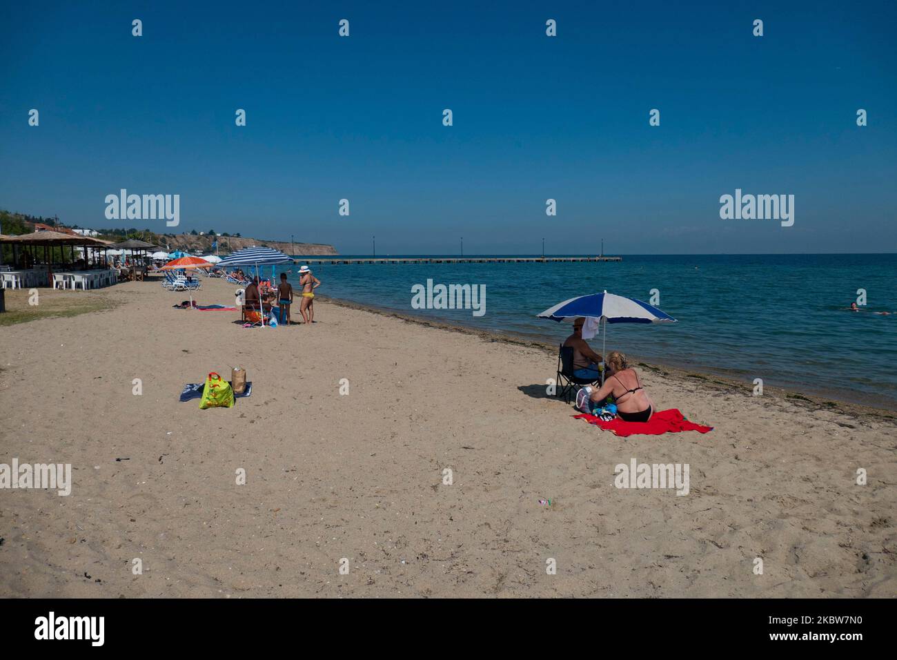 Agia triada thessaloniki beach hi-res stock photography and images - Alamy