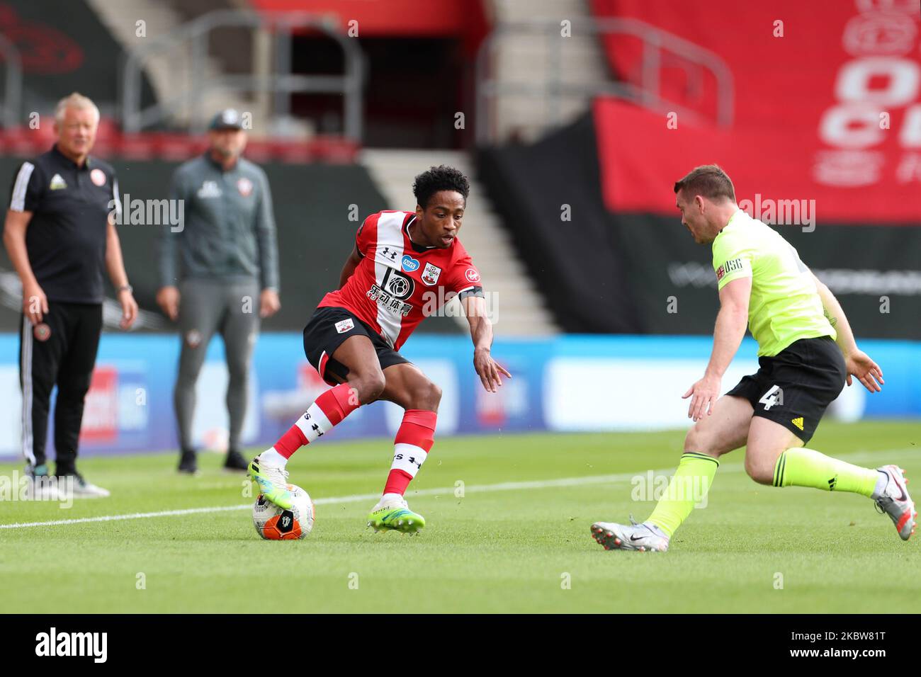 Kyle Walker-Peters of Southampton in action with John Fleck of ...