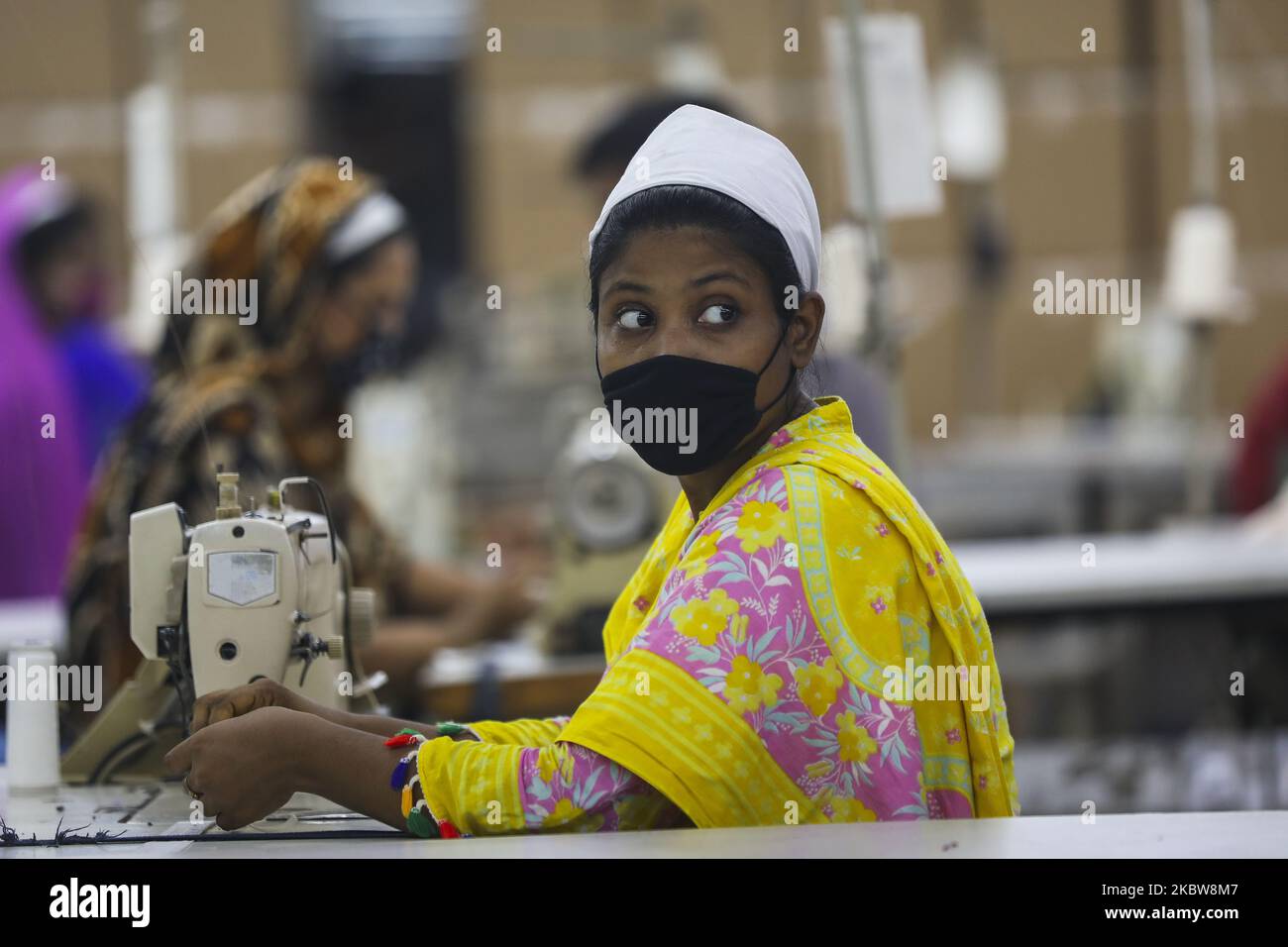 Ready made garments workers works in a garments factory in Dhaka on ...