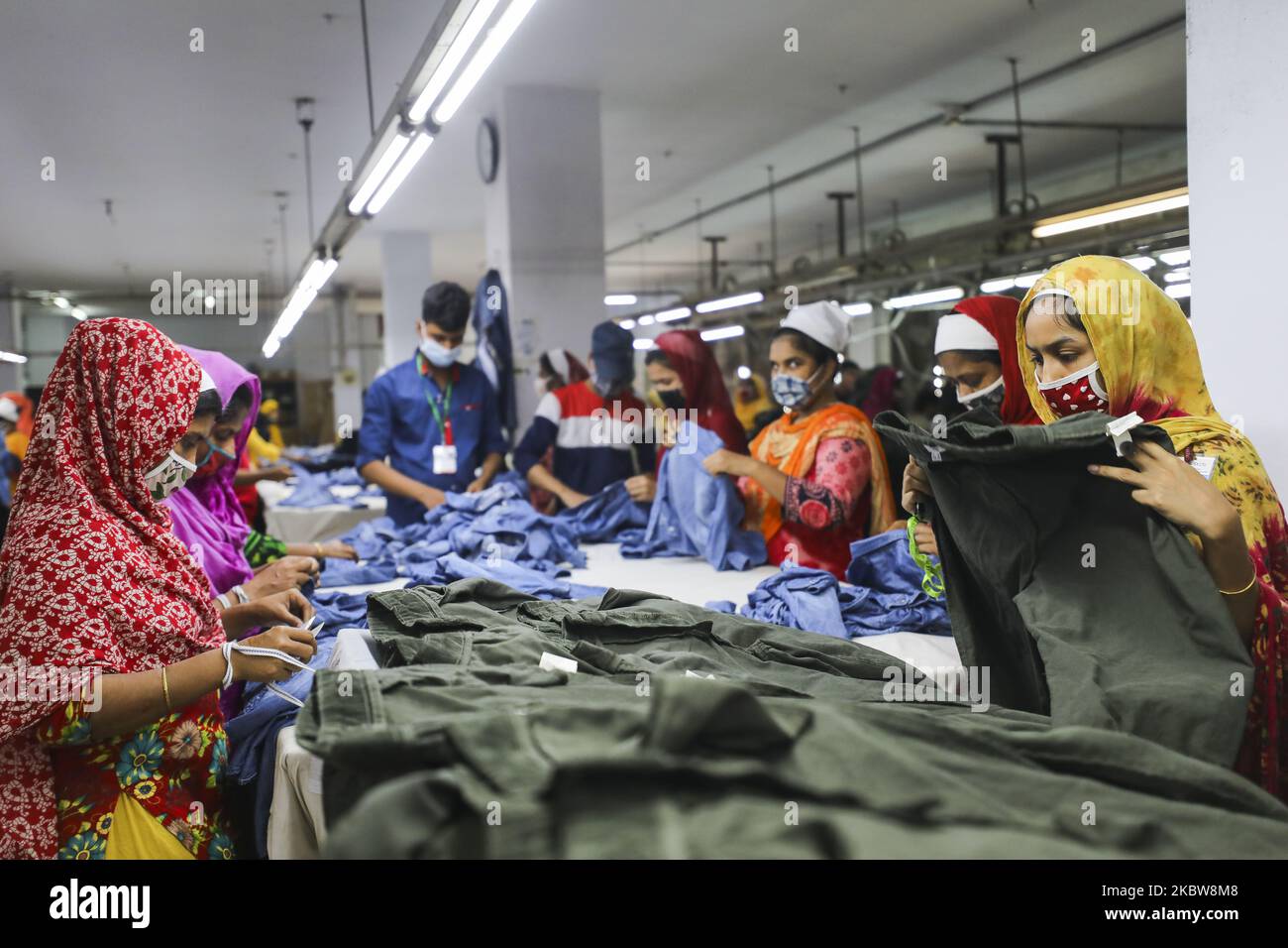 Ready made garments workers works in a garments factory in Dhaka on ...