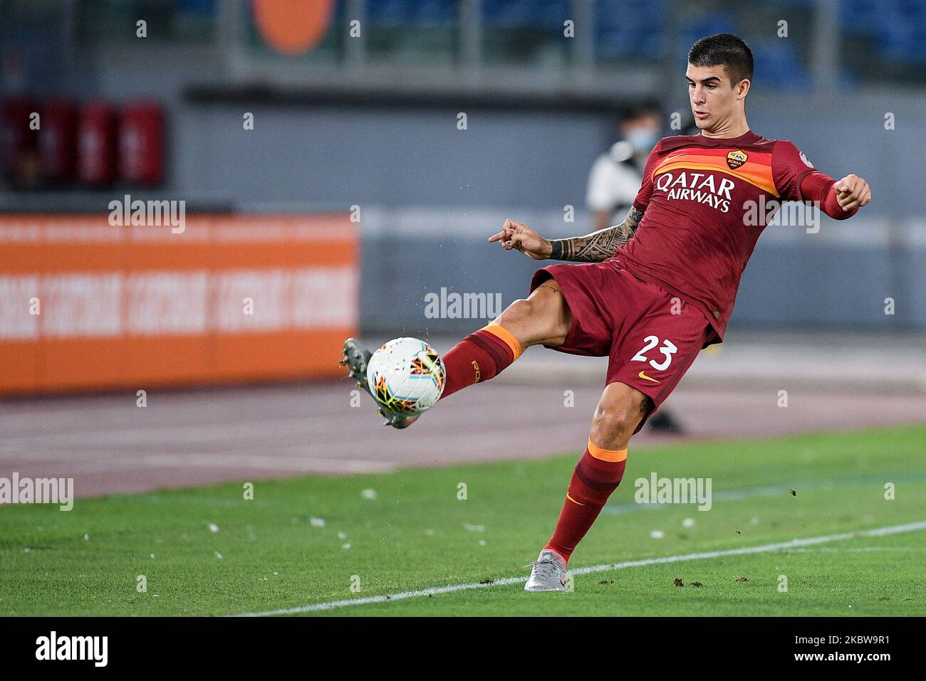 Gianluca Mancini of AS Roma during the Serie A match between AS Roma ...