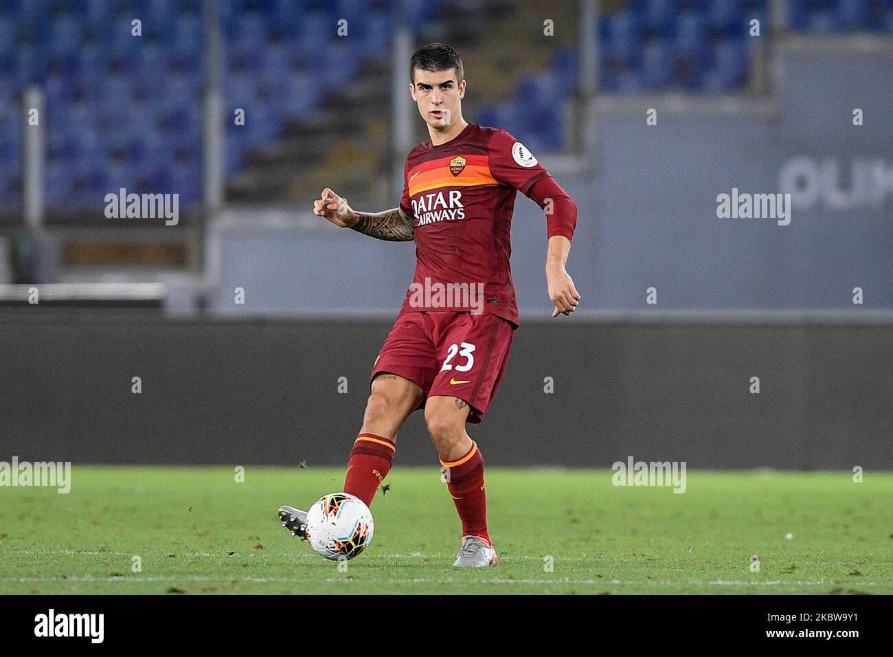 Gianluca Mancini of AS Roma during the Serie A match between AS Roma ...