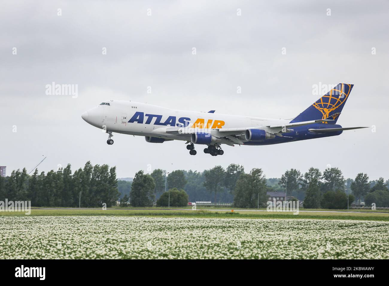 Atlas Air Boeing 747 Freighter, a Cargo aircraft as seen on final ...