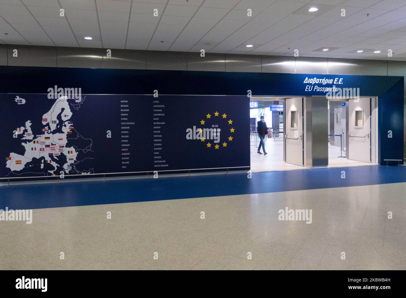 EU - Schengen Zone Countries and Non-EU countries Passport control at ...