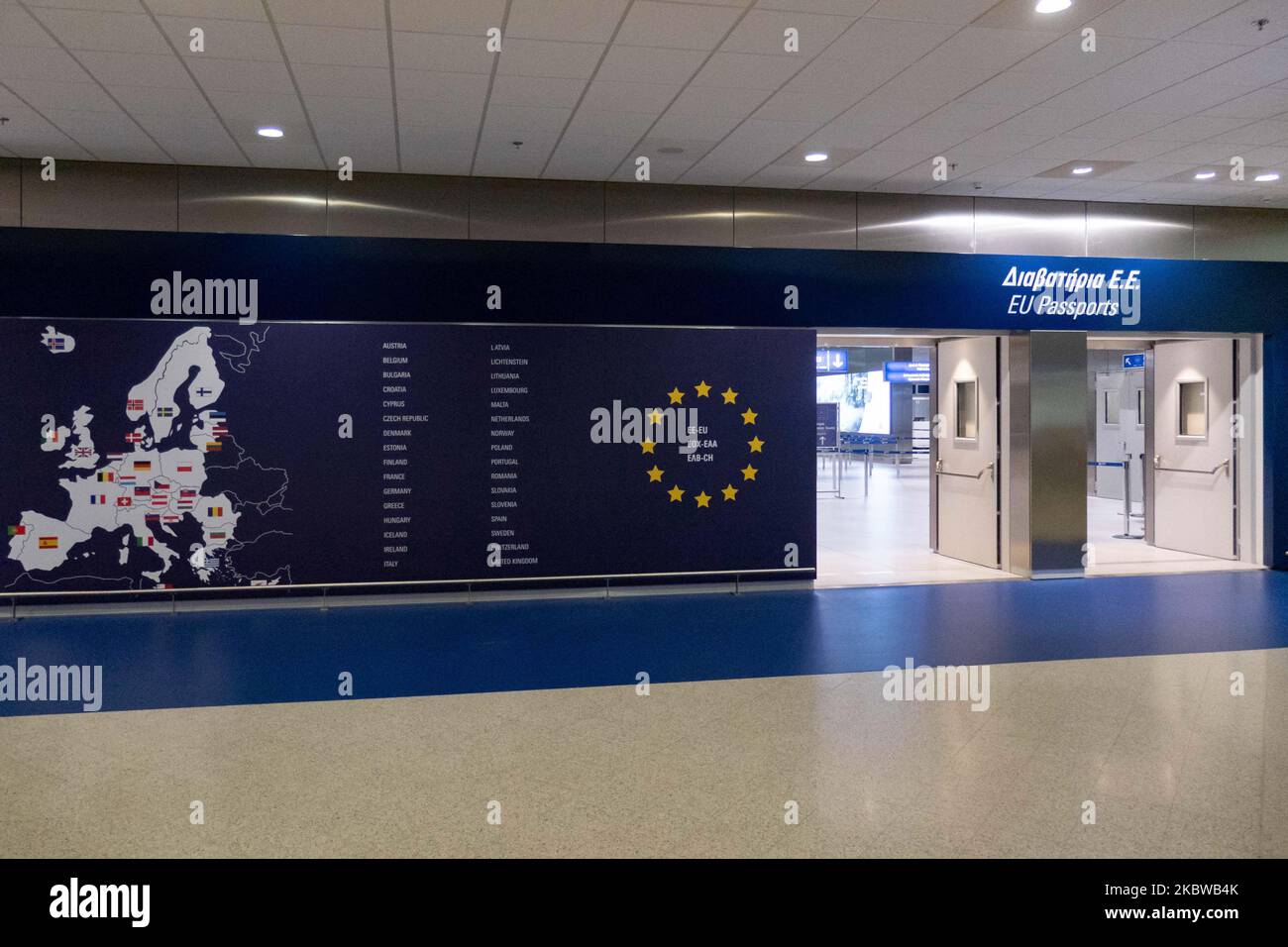 EU - Schengen Zone Countries and Non-EU countries Passport control at ...