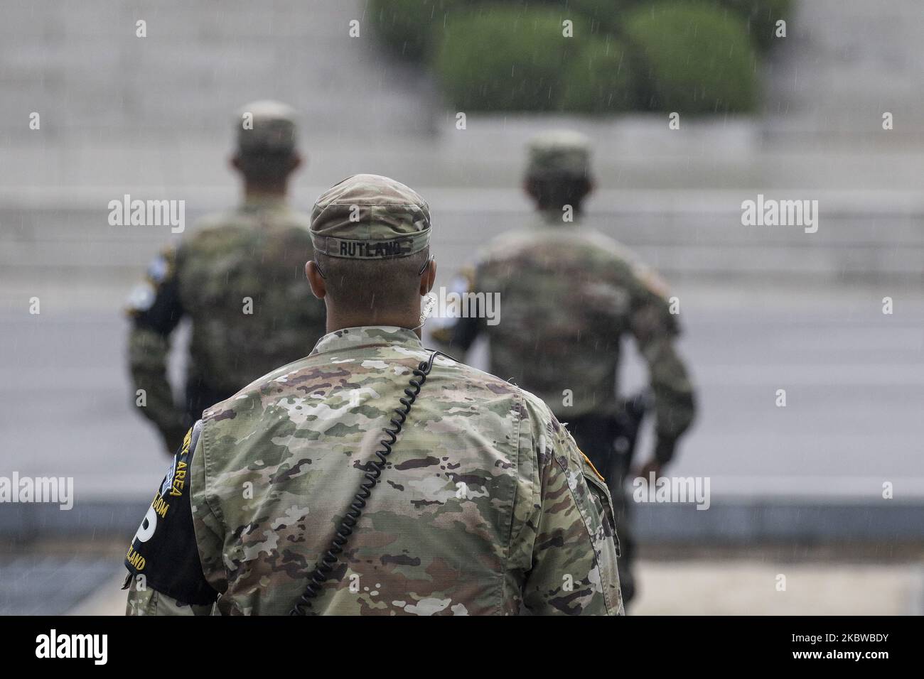 July 27, 2016-Paju, South Korea-UNC Military stand guard during the ...