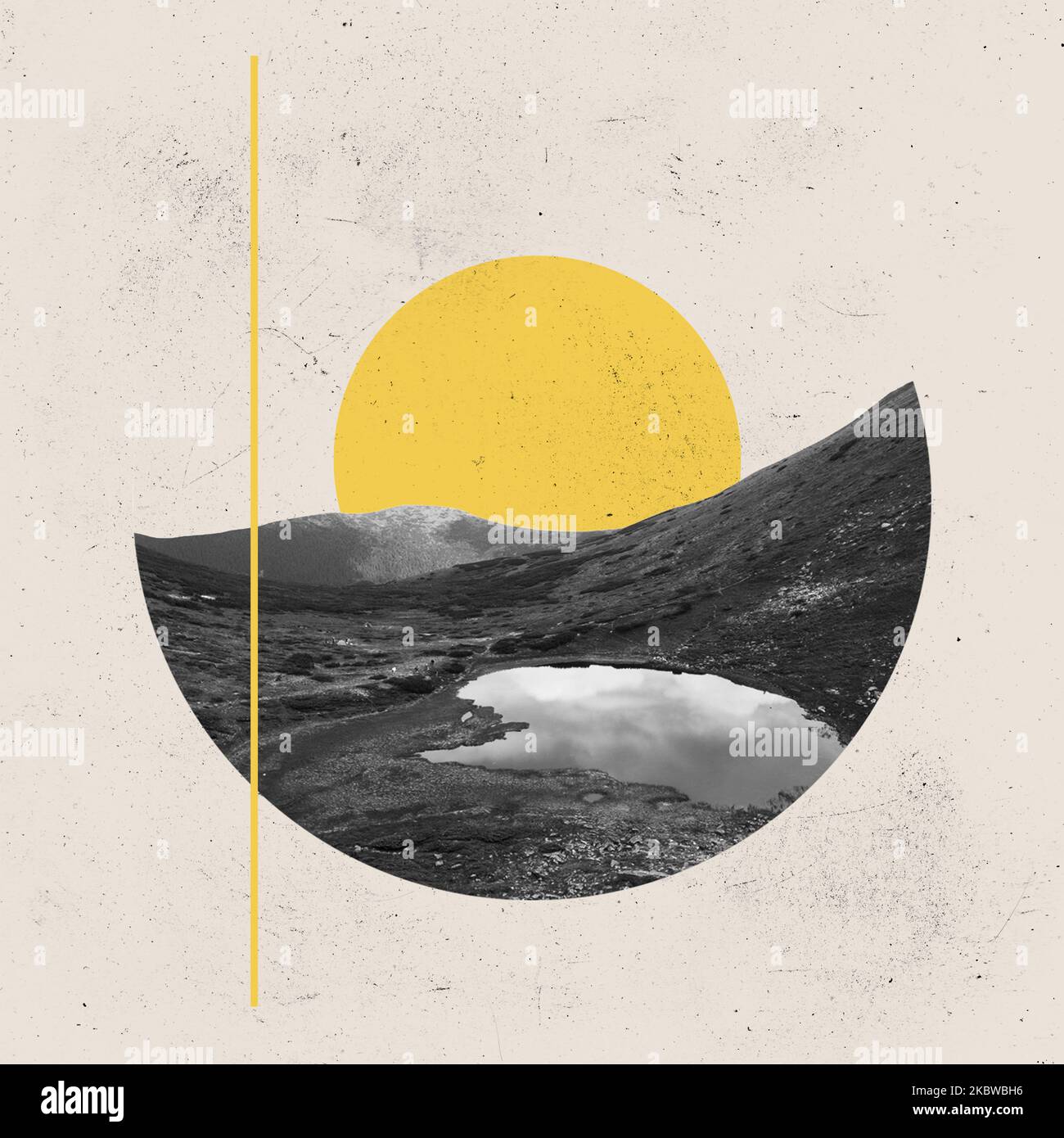 Contemporary art collage. Creative design in retro style. Fascinating ...