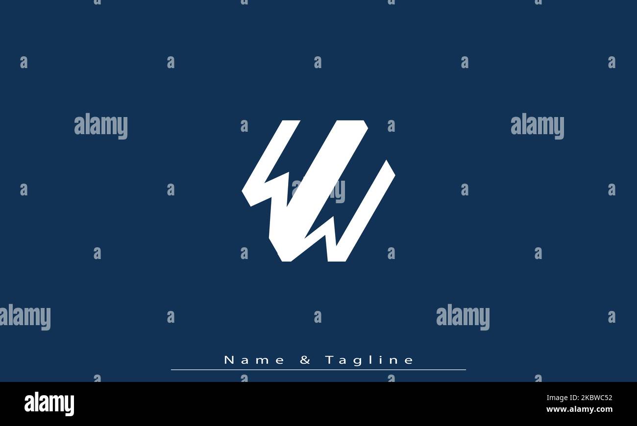 Ww letter logo design hi-res stock photography and images - Alamy