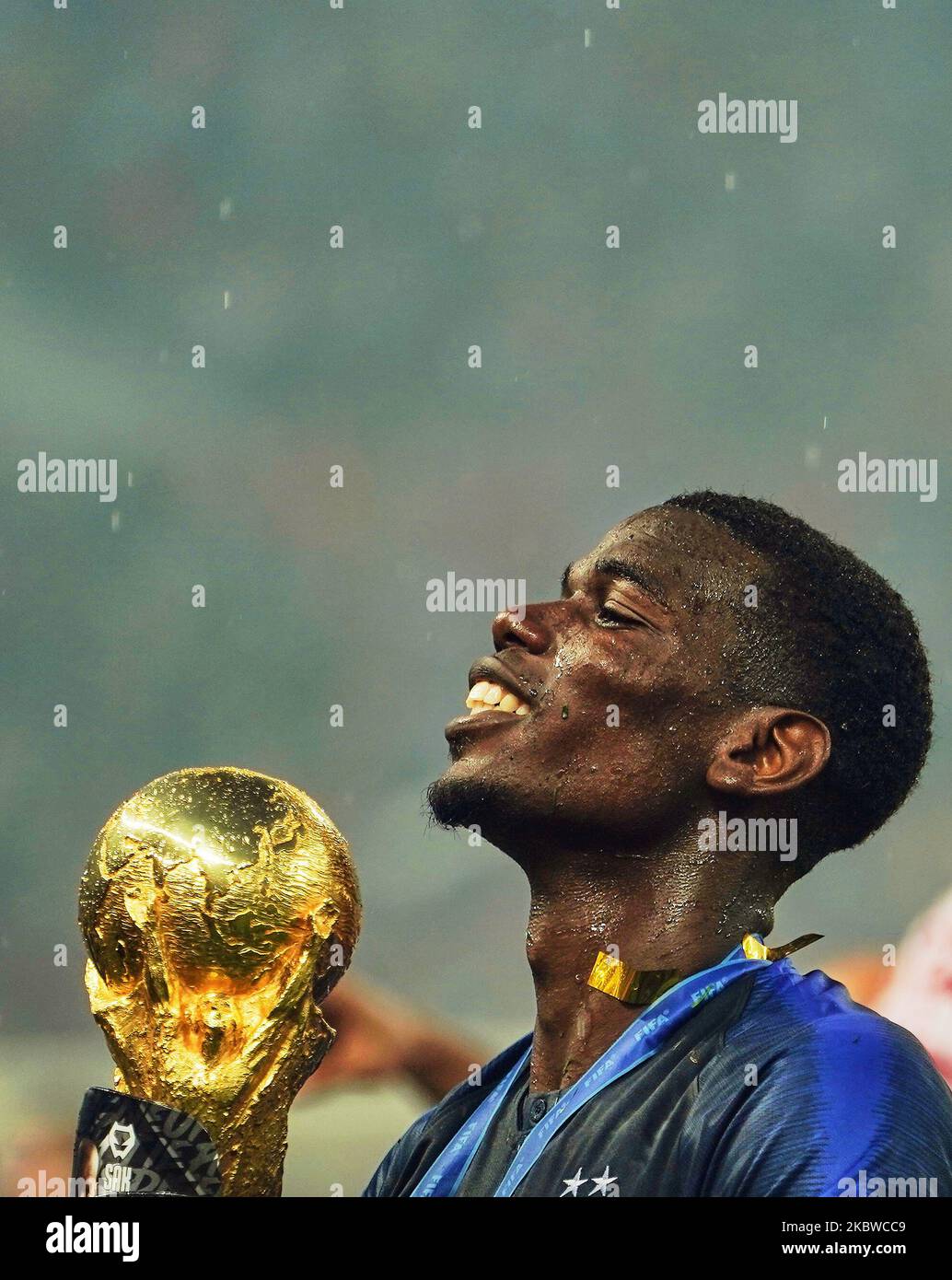 Paul pogba world cup trophy hi-res stock photography and images - Alamy