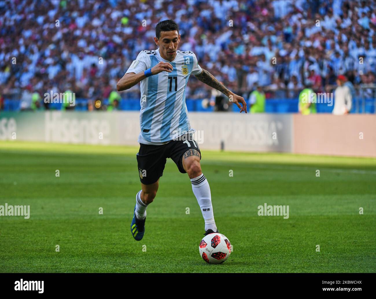 Angel Di Maria of Argentina during the FIFA World Cup match France ...