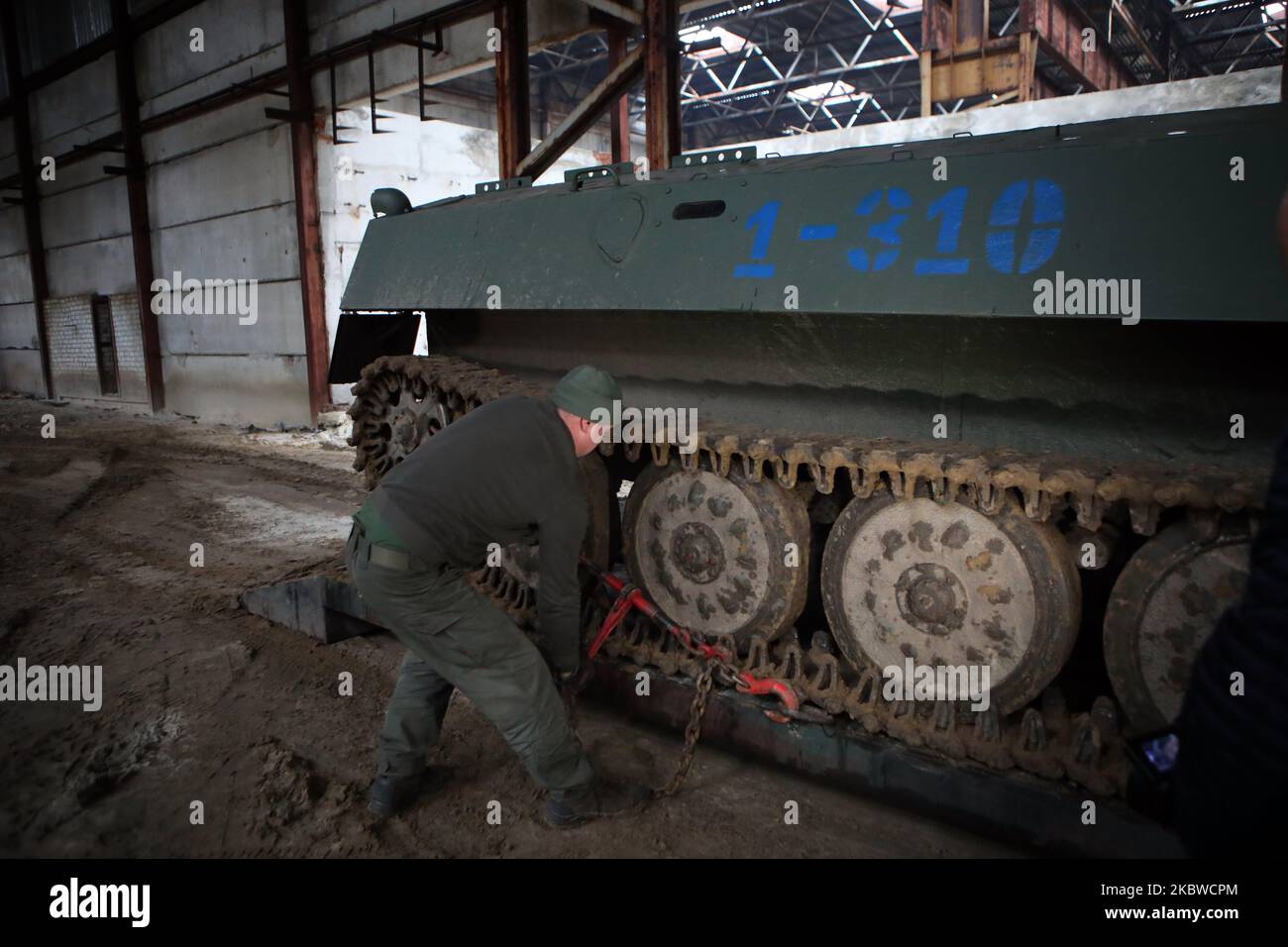 KHARKIV REGION, UKRAINE - NOVEMBER 3, 2022 - A mobile repair base of ...