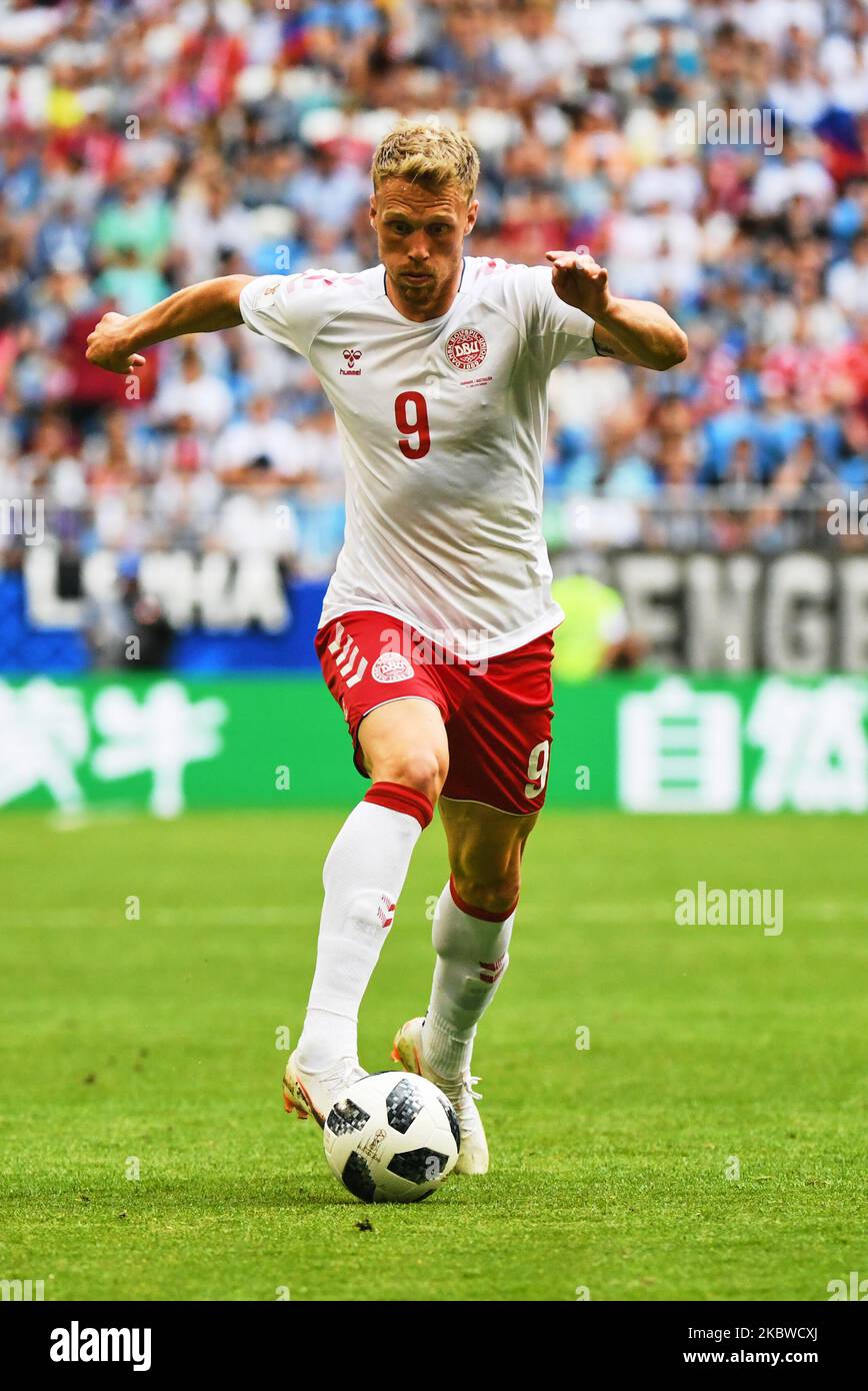 Nicolai Jorgensen of Denmark during the FIFA World Cup match Denmark ...