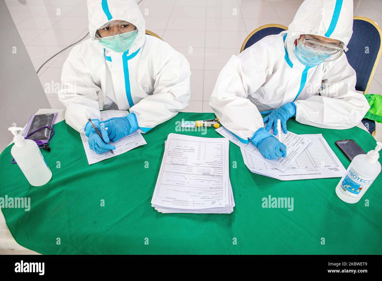 Medical team ready for administration record of the athlete that going ...