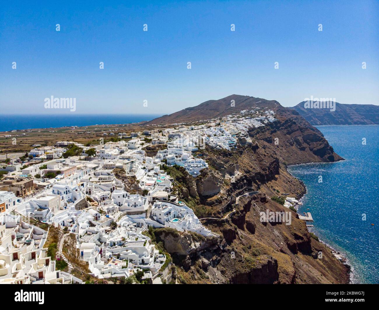 Aerial drone panoramic photo of world famous picturesque traditional ...