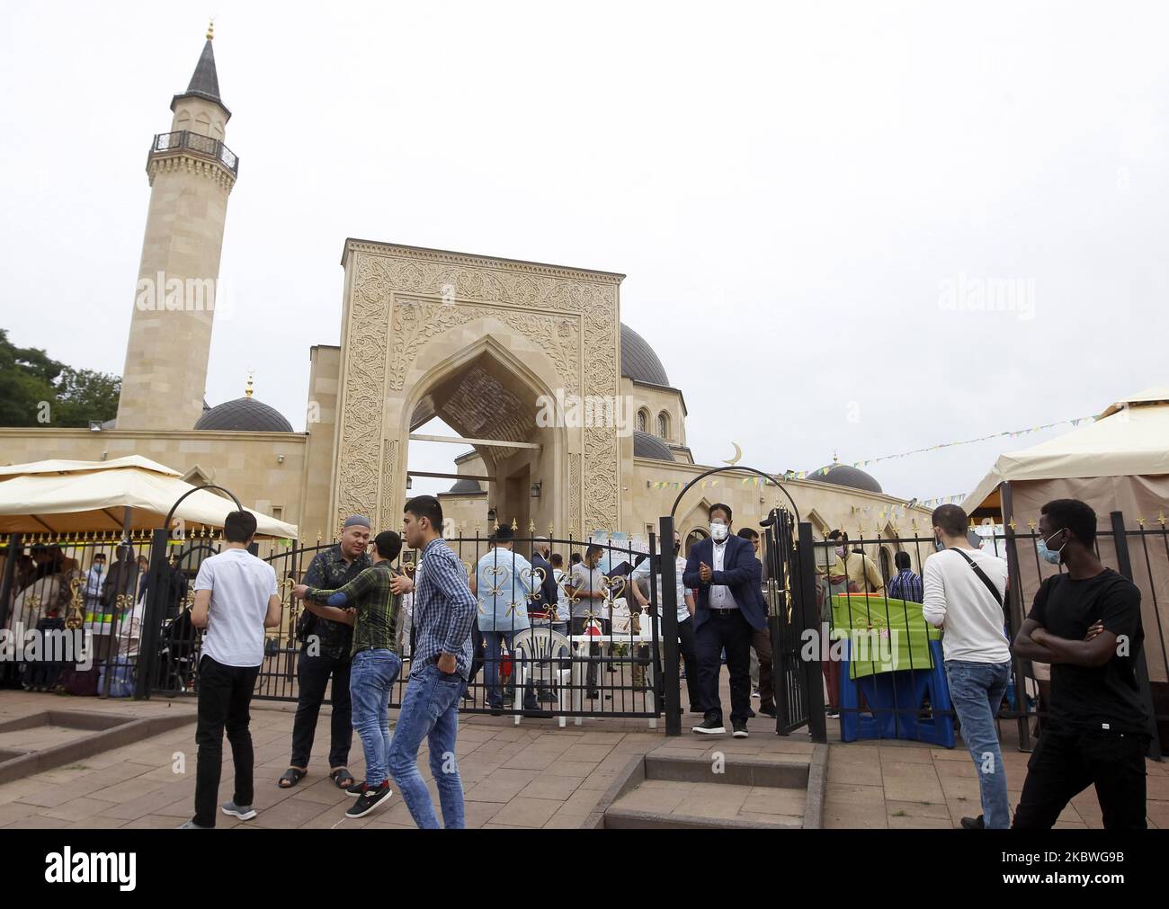 The Ar-Rahma mosque is seen after muslims took part at the Eid al-Adha ...