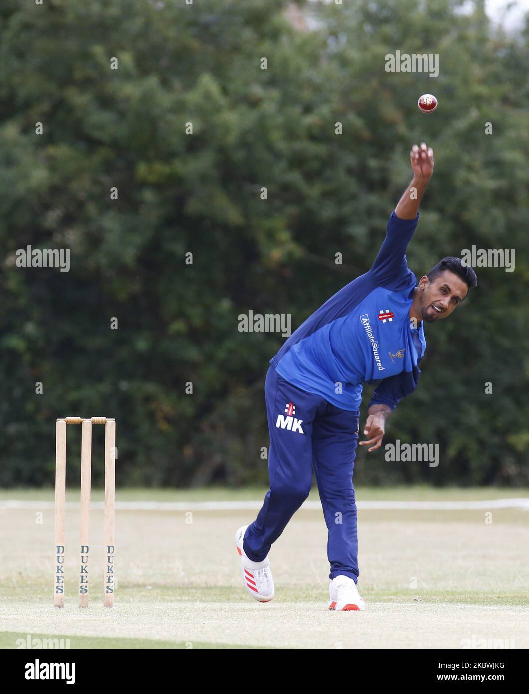 Mehad Khan of Sheffield CC during Shepherd Neame Essex Cricket League ...