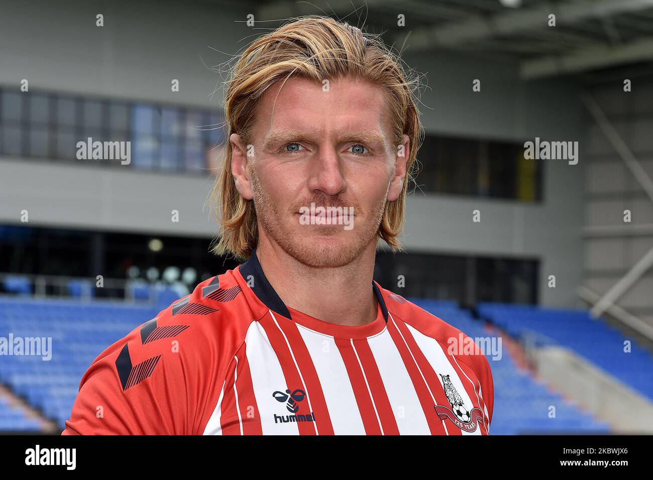 Carl Piergianni at Boundary Park after signing on for another two years ...