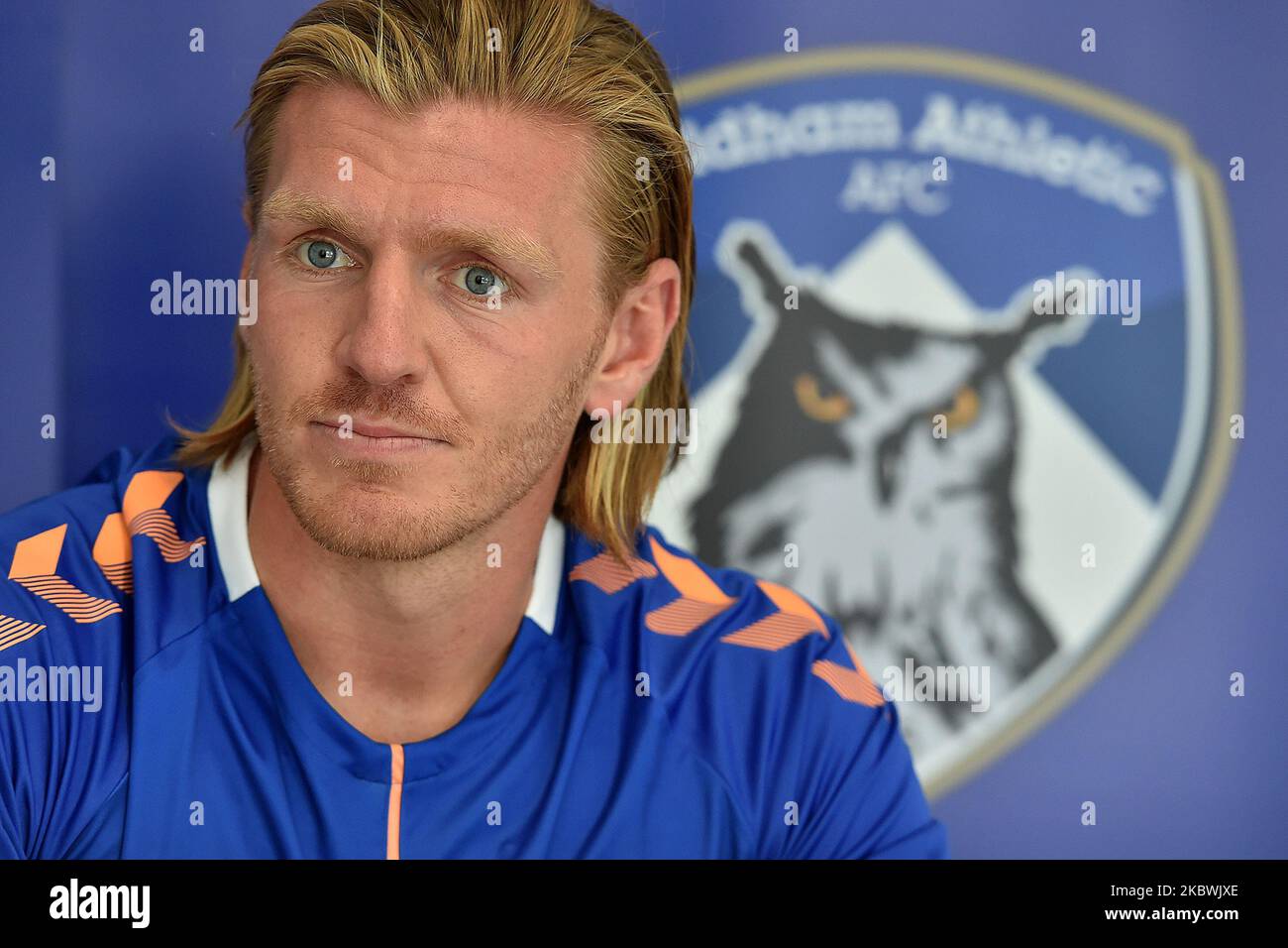 Carl Piergianni at Boundary Park after signing on for another two years ...