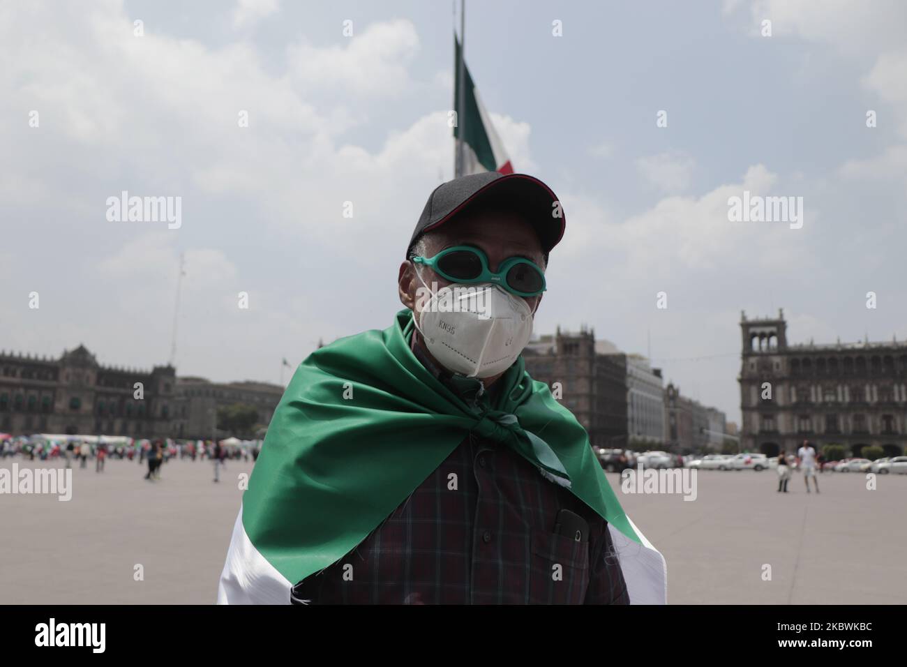 Members of the National Anti AMLO Front (FRENAAA), demonstrate in the ...