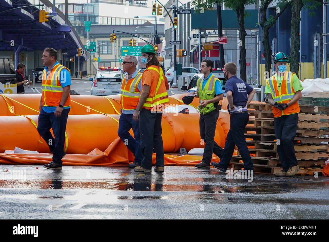 New York City Emergency Management is seen preparing for Tropical ...