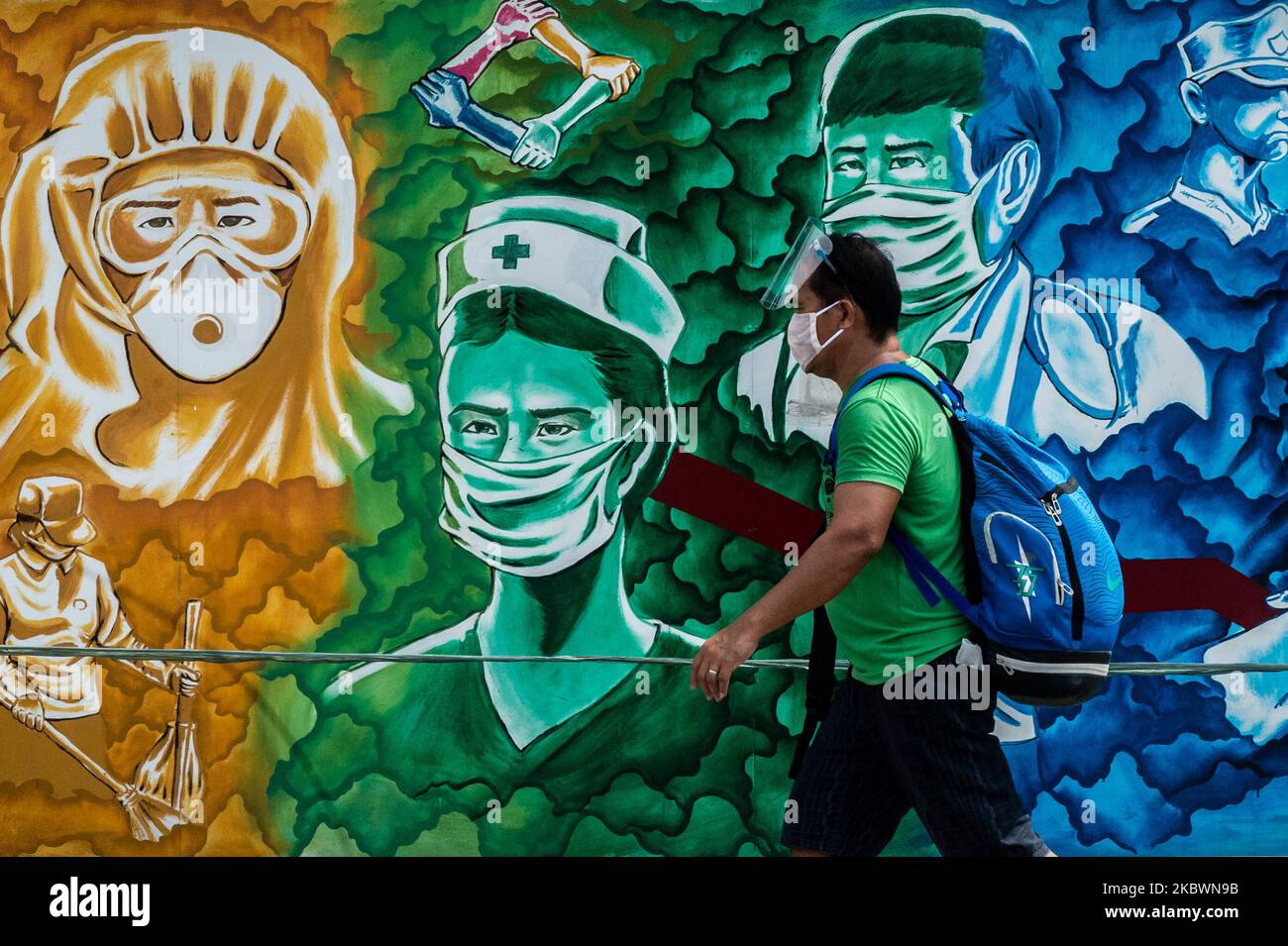 Mural depicting frontliners hi-res stock photography and images - Alamy