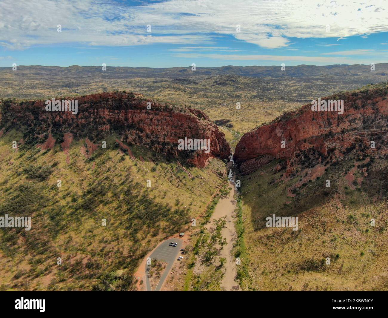 A geological formation the Standley Chasm in Northern Territory ...