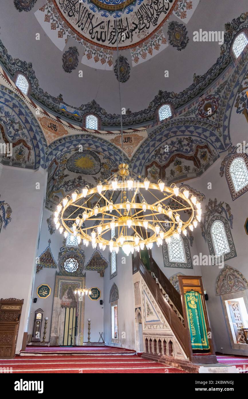 Sinan Pasha mosque in in Prizren, Kosovo. Landmark mosque in the town ...