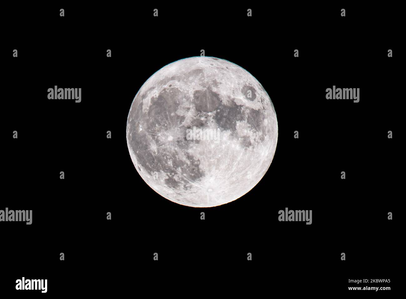 The Summer August Full Moon nicknamed as Sturgeon Moon as seen from ...
