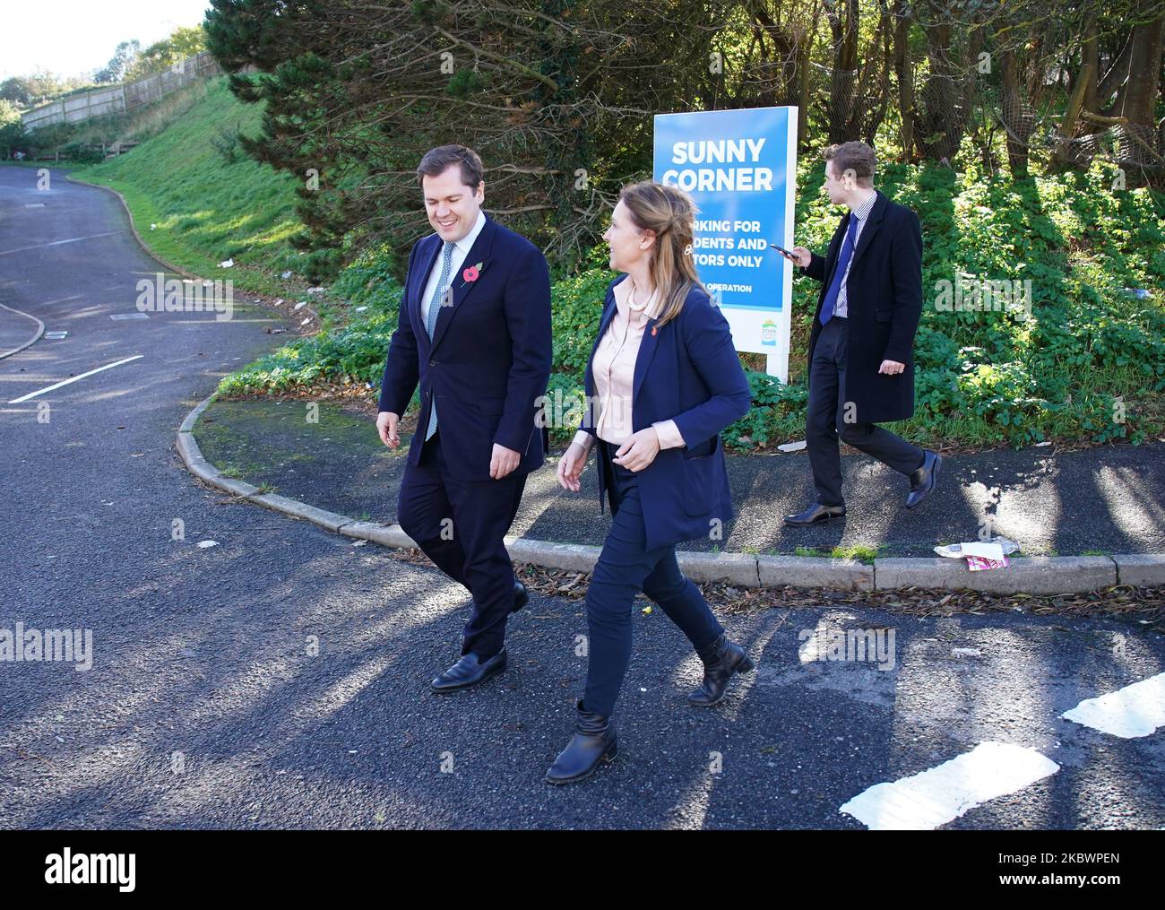 Home Office minister Robert Jenrick with Natalie Elphicke, MP for the ...