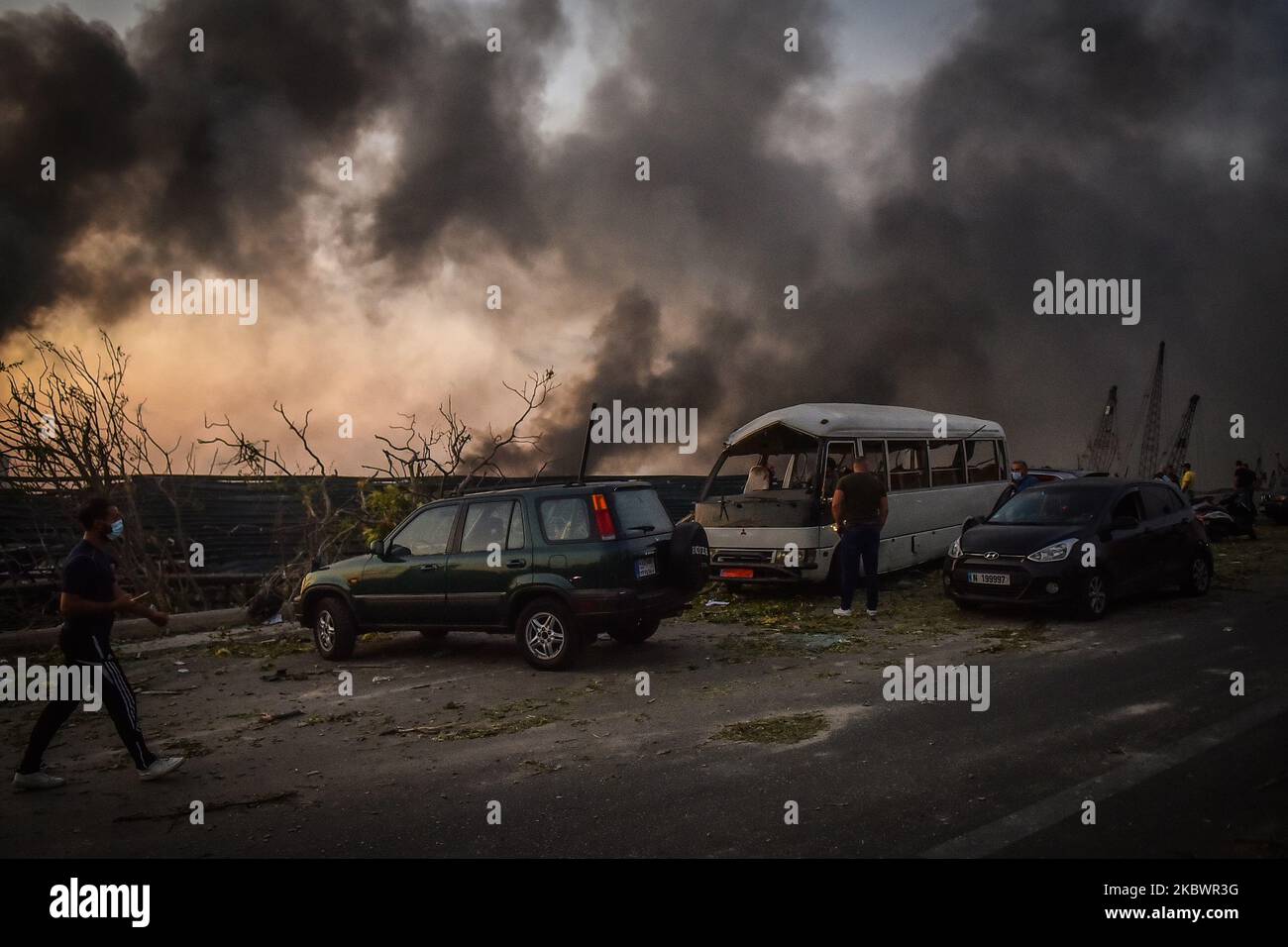 Smoke rises after explosions hi-res stock photography and images - Alamy