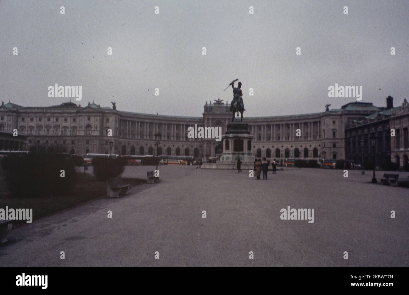 Vienna, Austria April 1985: Heldenplatz square view in 80s Stock Photo ...