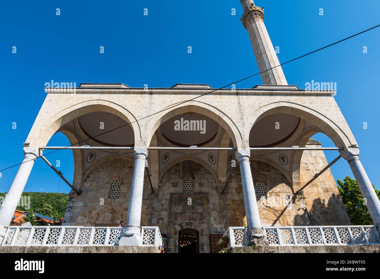 Sinan Pasha mosque in in Prizren, Kosovo. Landmark mosque in the town ...