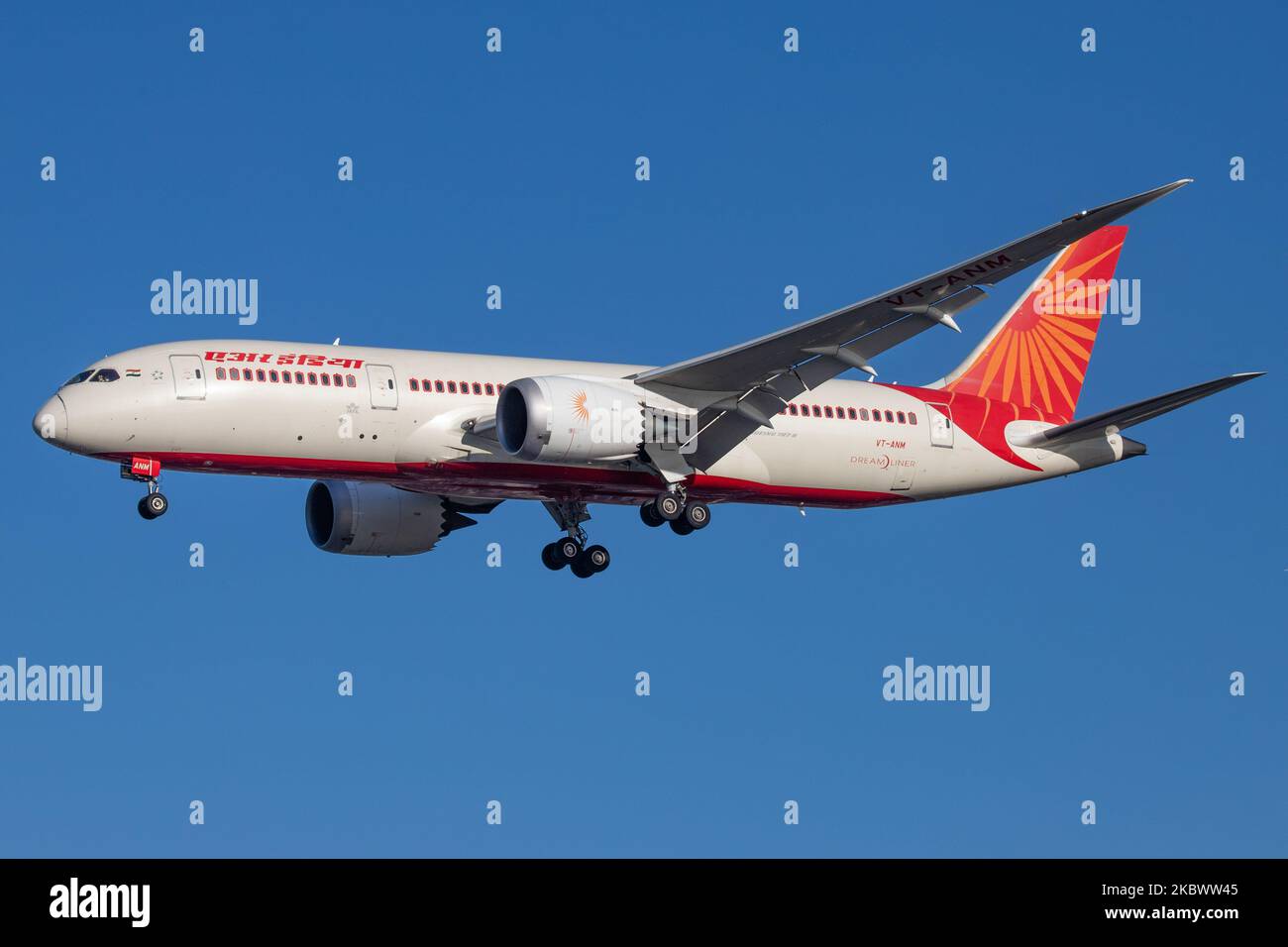 Air India Boeing 787 Dreamliner aircraft as seen on final approach ...