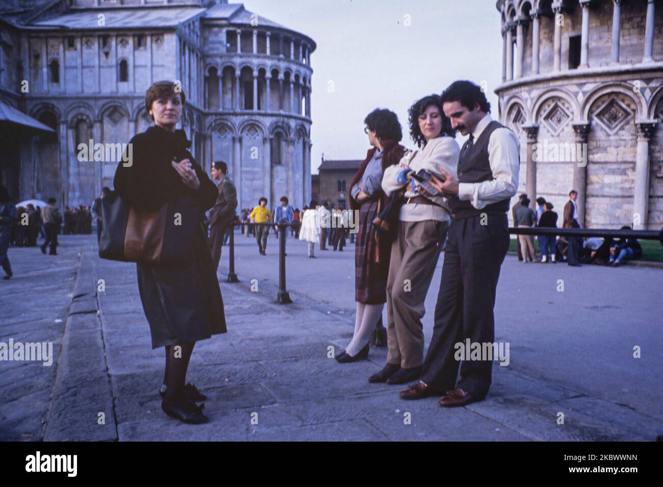 Pisa, Italy may 1983: Tourists in pisa scene in 80s Stock Photo - Alamy