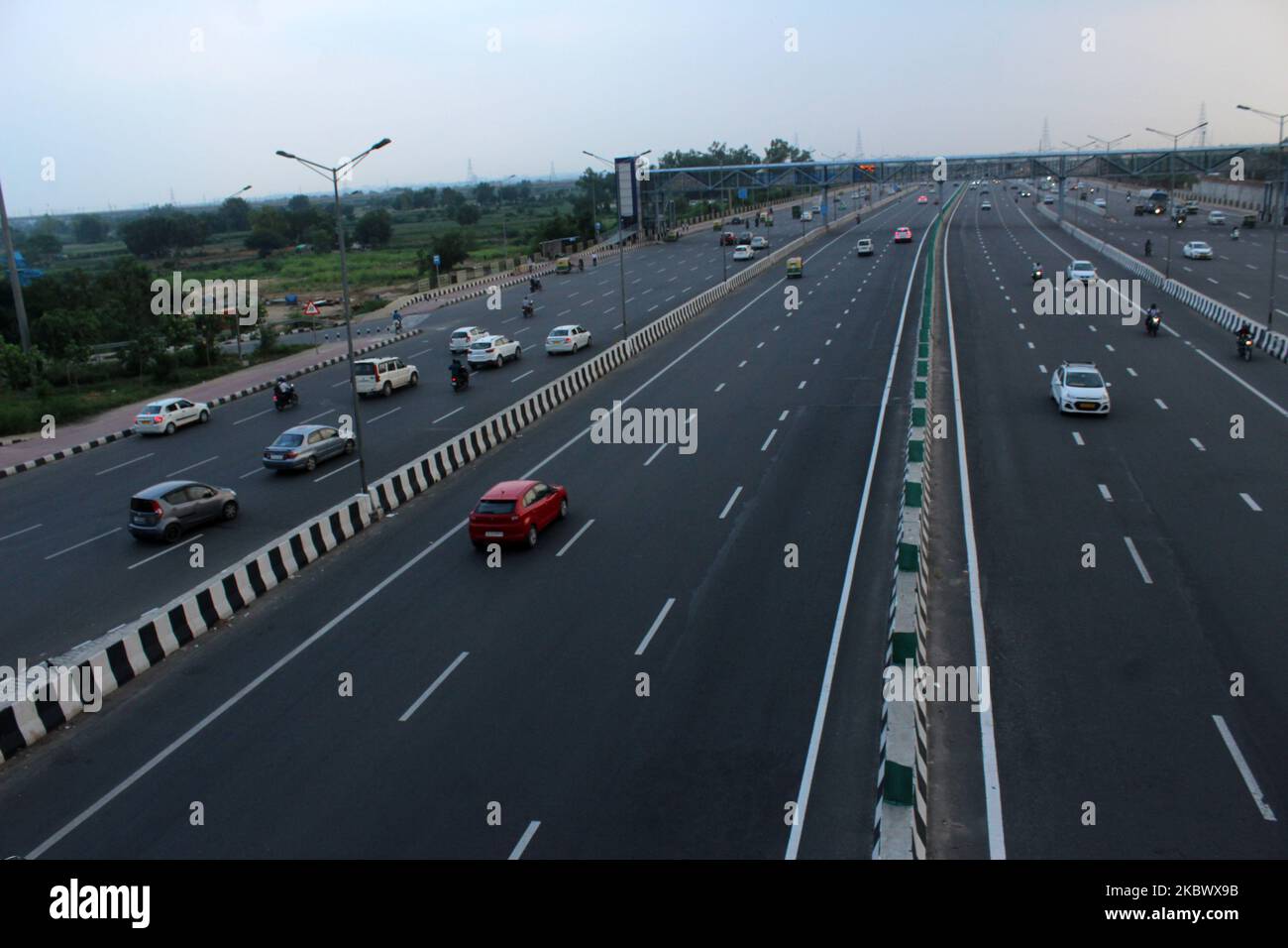 A view of Delhi-Meerut Expressway, NH-24 near Akshardham on August 8 ...