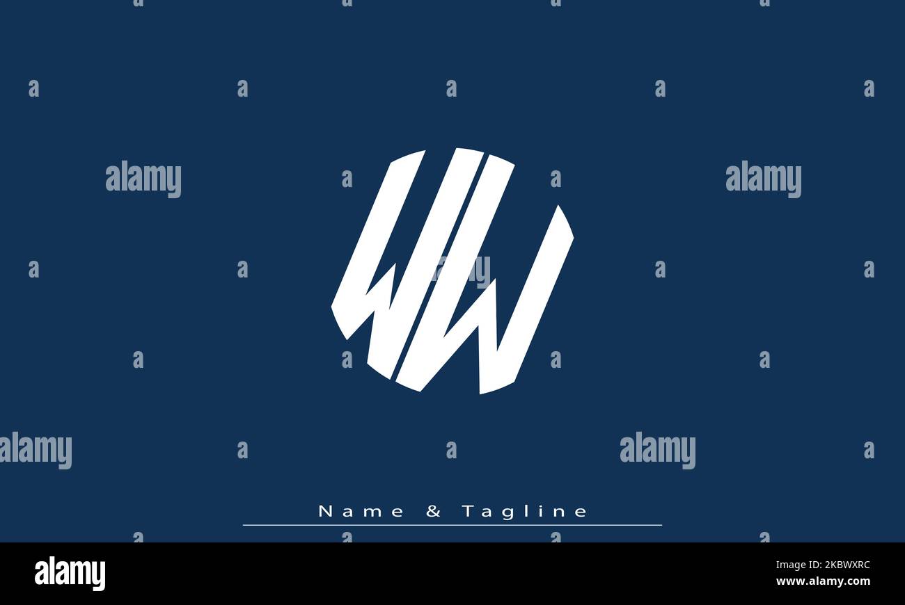 Alphabet letters Initials Monogram logo WW Stock Vector Image & Art - Alamy