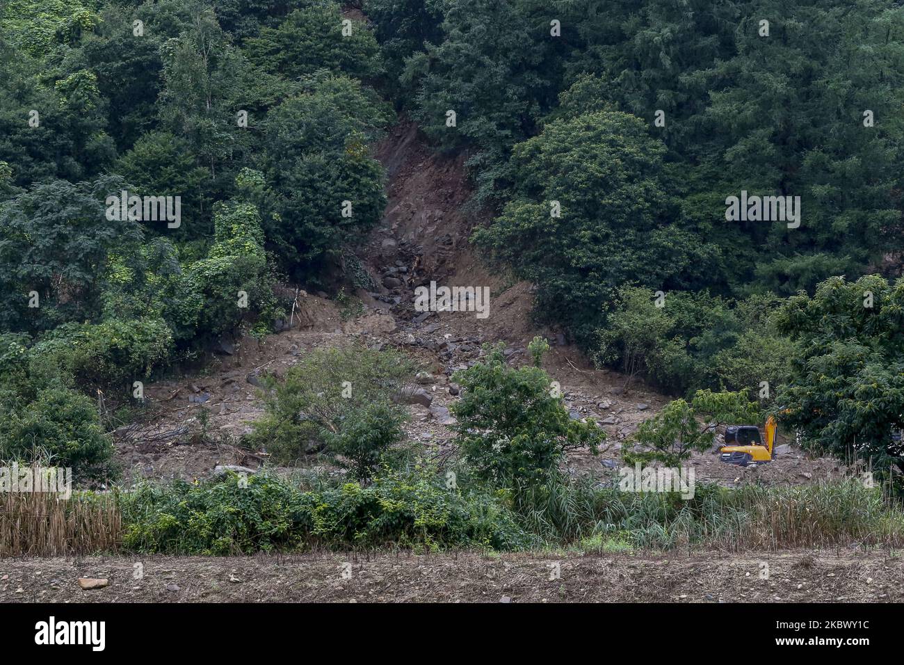 Heavy tool restoration landslide site of farm village atunjeung myeon ...