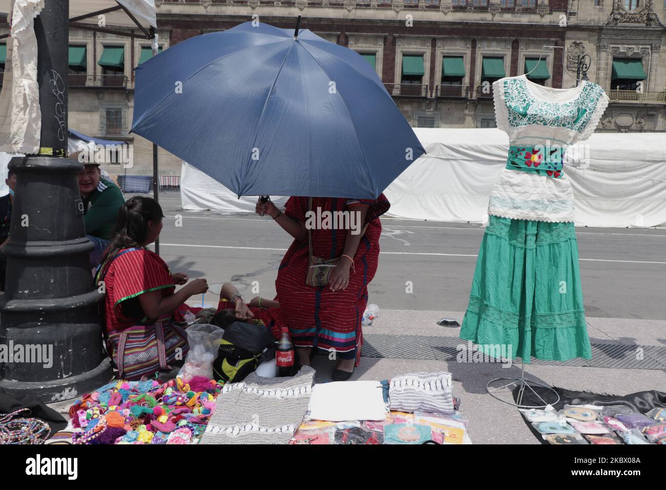 Various indigenous communities protest in a sit-in in the Zocalo of ...
