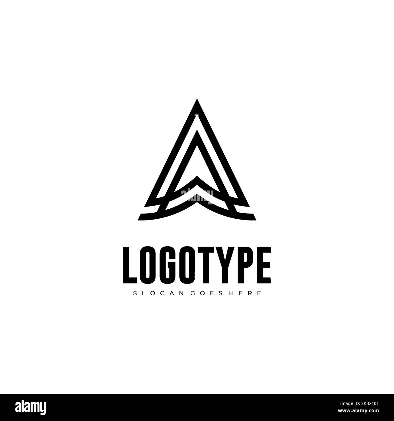 Modern initial AA logo letter simple and creative design concept Stock ...