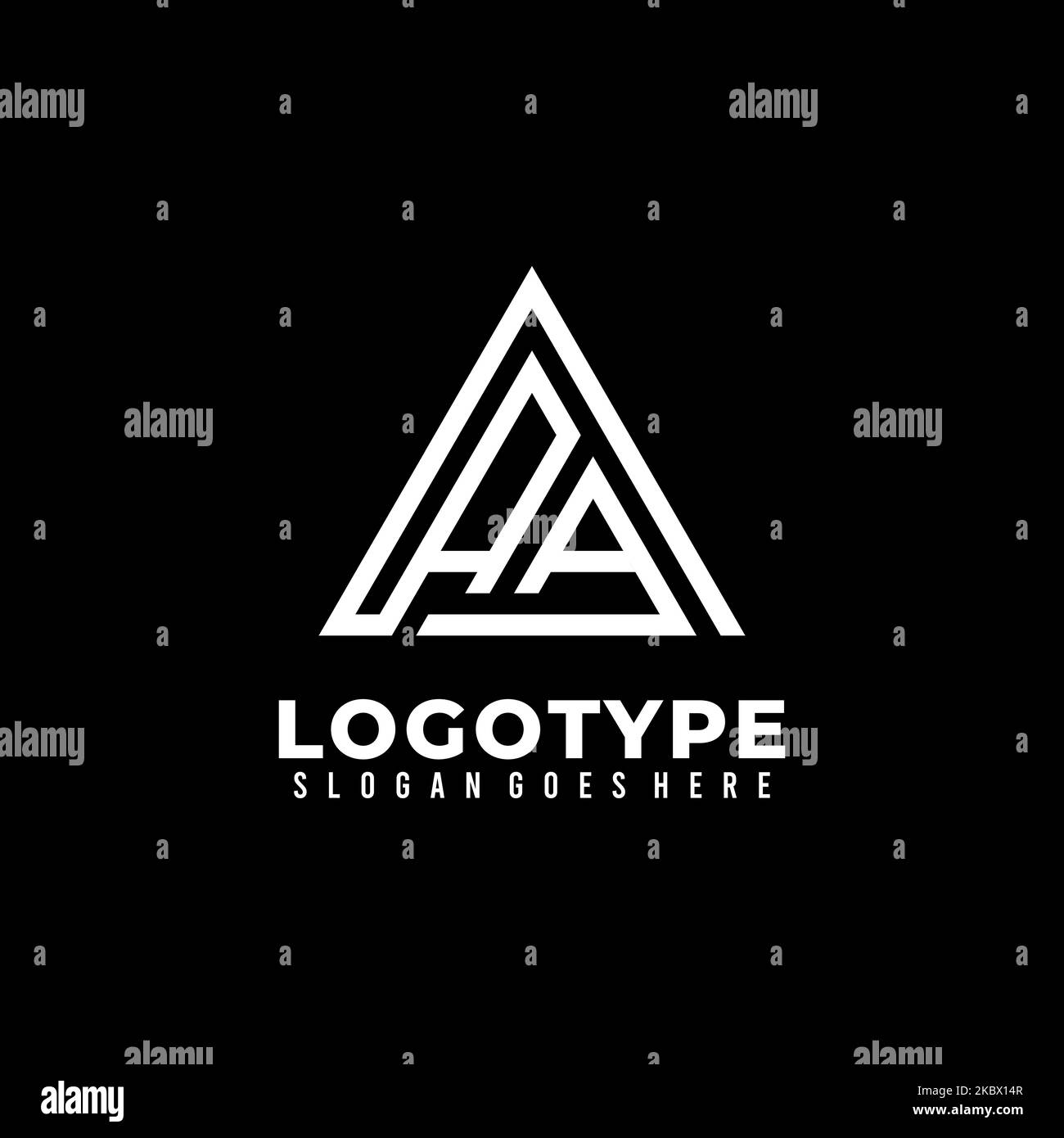 Modern initial AA logo letter simple and creative design concept Stock ...