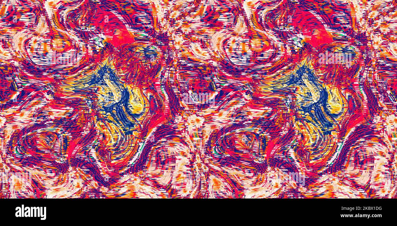 Vibrant pink distortion border. Bright colorful kitsch banner for fluid ...