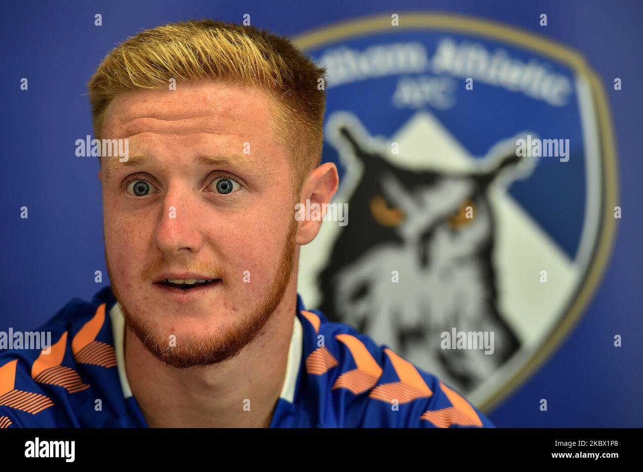 Davis Keillor-Dunn after arriving at Boundary Park to join Oldham ...