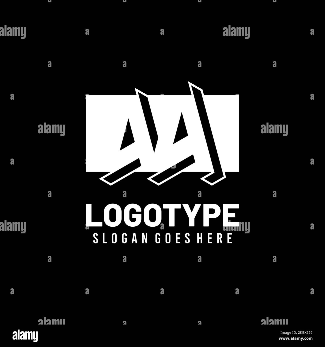 Modern initial AA logo letter simple and creative design concept Stock ...