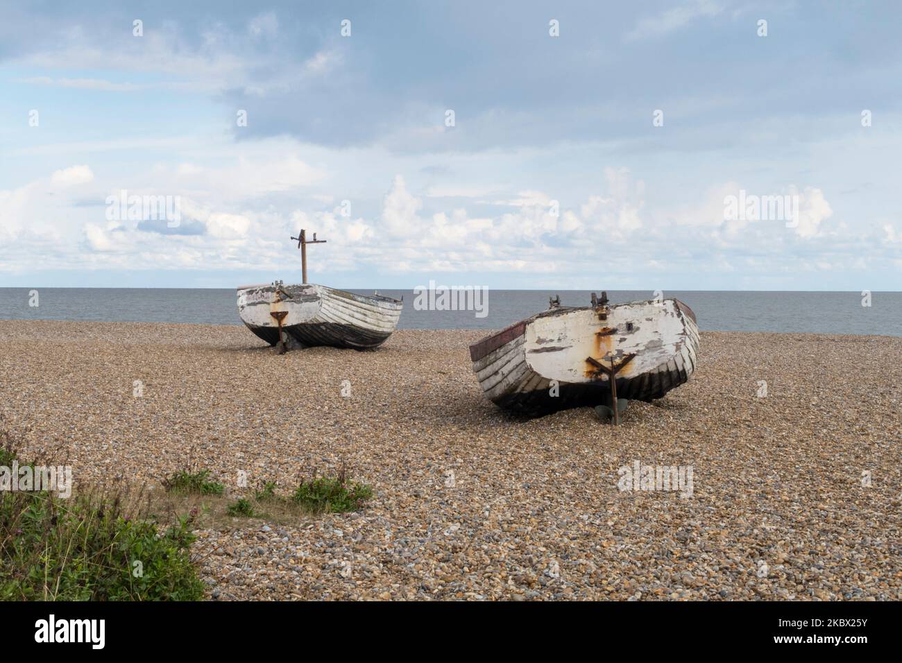 Aldeburgh pebble beach with boats Suffolk England UK Stock Photo - Alamy