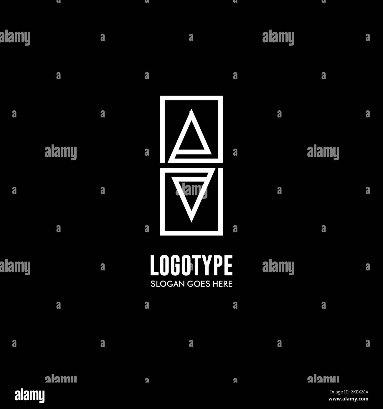 Modern initial AA logo letter simple and creative design concept Stock ...