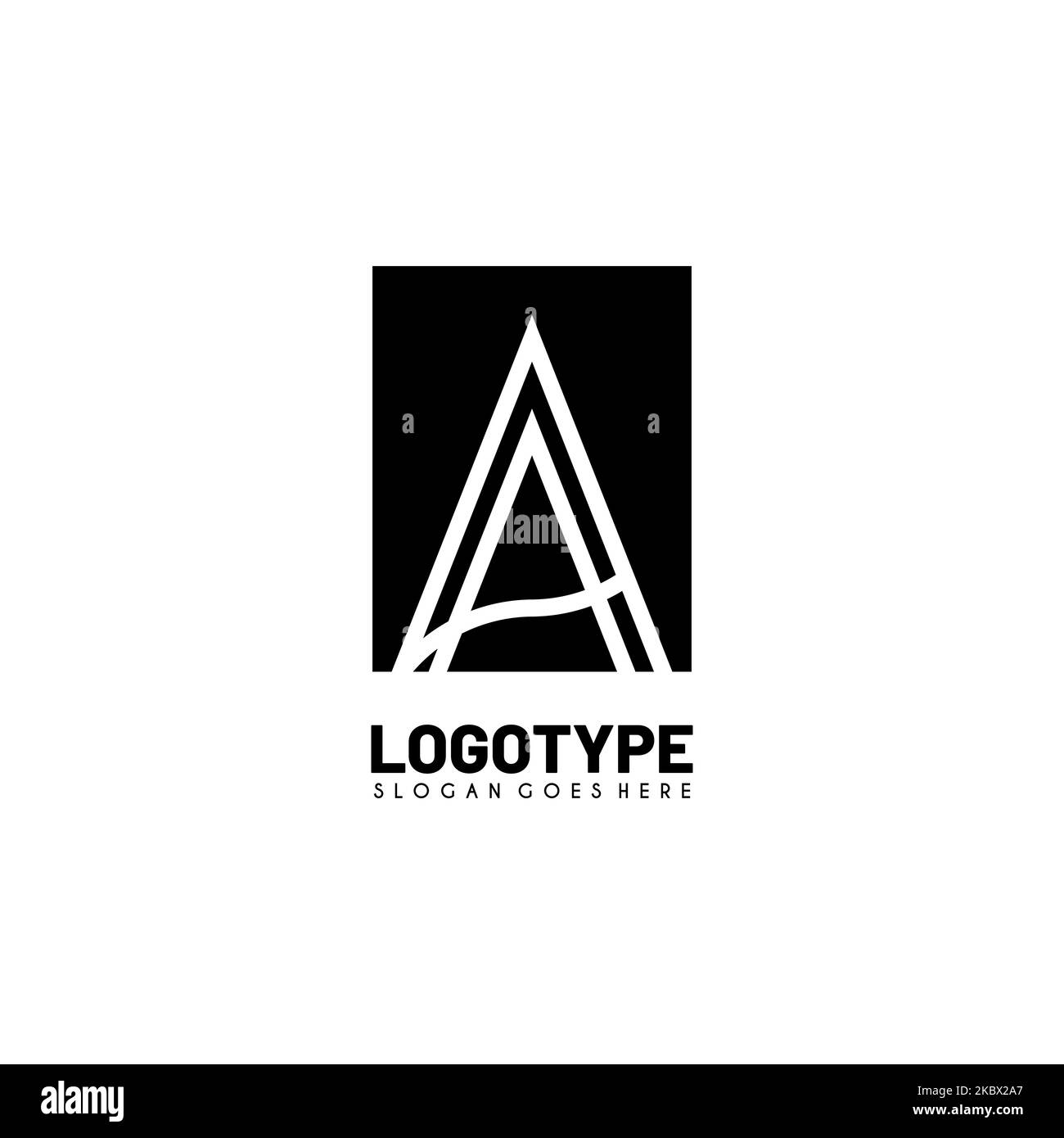 Modern initial AA logo letter simple and creative design concept Stock ...